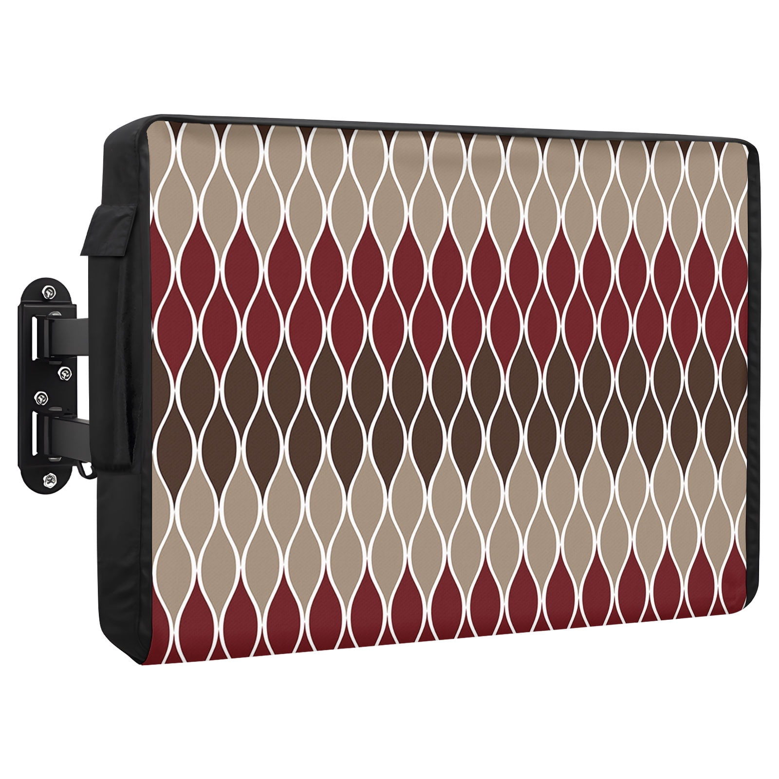Brown Red Outdoor TV Cover 48 to 50 Inch Geometric Medieval ...