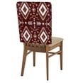 Brown Red Rectangle Chair Back Covers Set of 4 Tribal Retro Classic ...