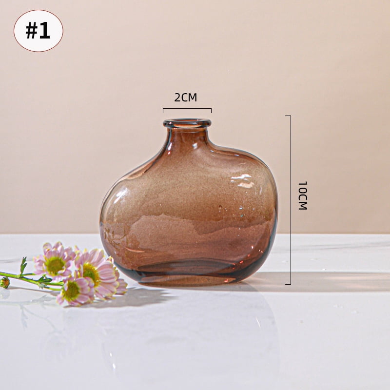 Brown Retro Glass Vase Plant Flowers Bottle Flower Arrangement ...