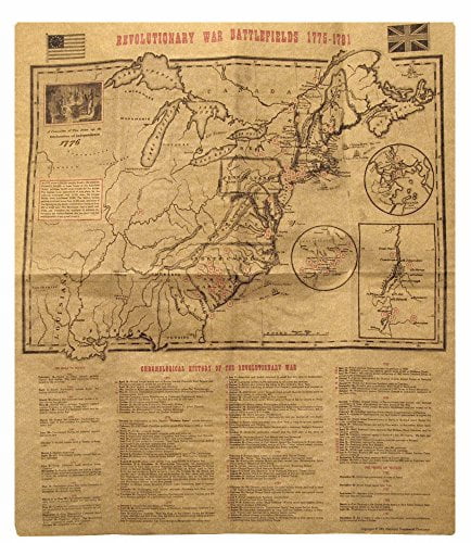 Brown Revolutionary War Battlefield Map 1775-1781, Historical, Texture ...