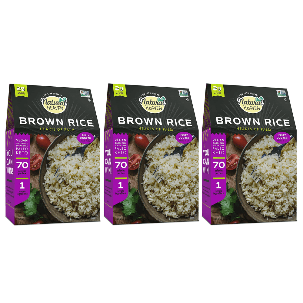 Natural Heaven's Low-Carb, Gluten-Free Brown Rice Hearts of Palm, 3 ...