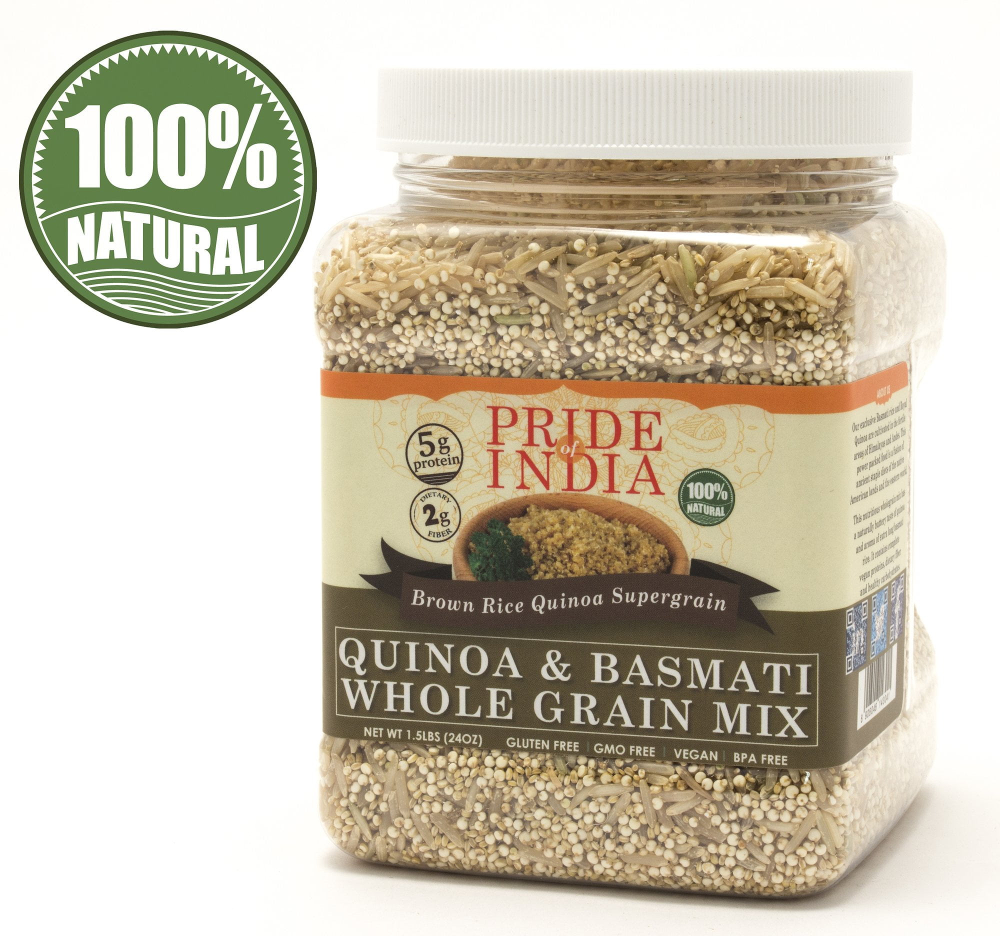 Brown Rice & Quinoa Grain Mix 1.5 lbs Jar - Walmart.com