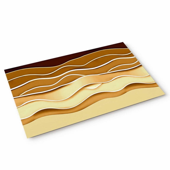 Brown Ripple Door Mat Brown Gradient Non Slip Absorbent Entrance Mat ...