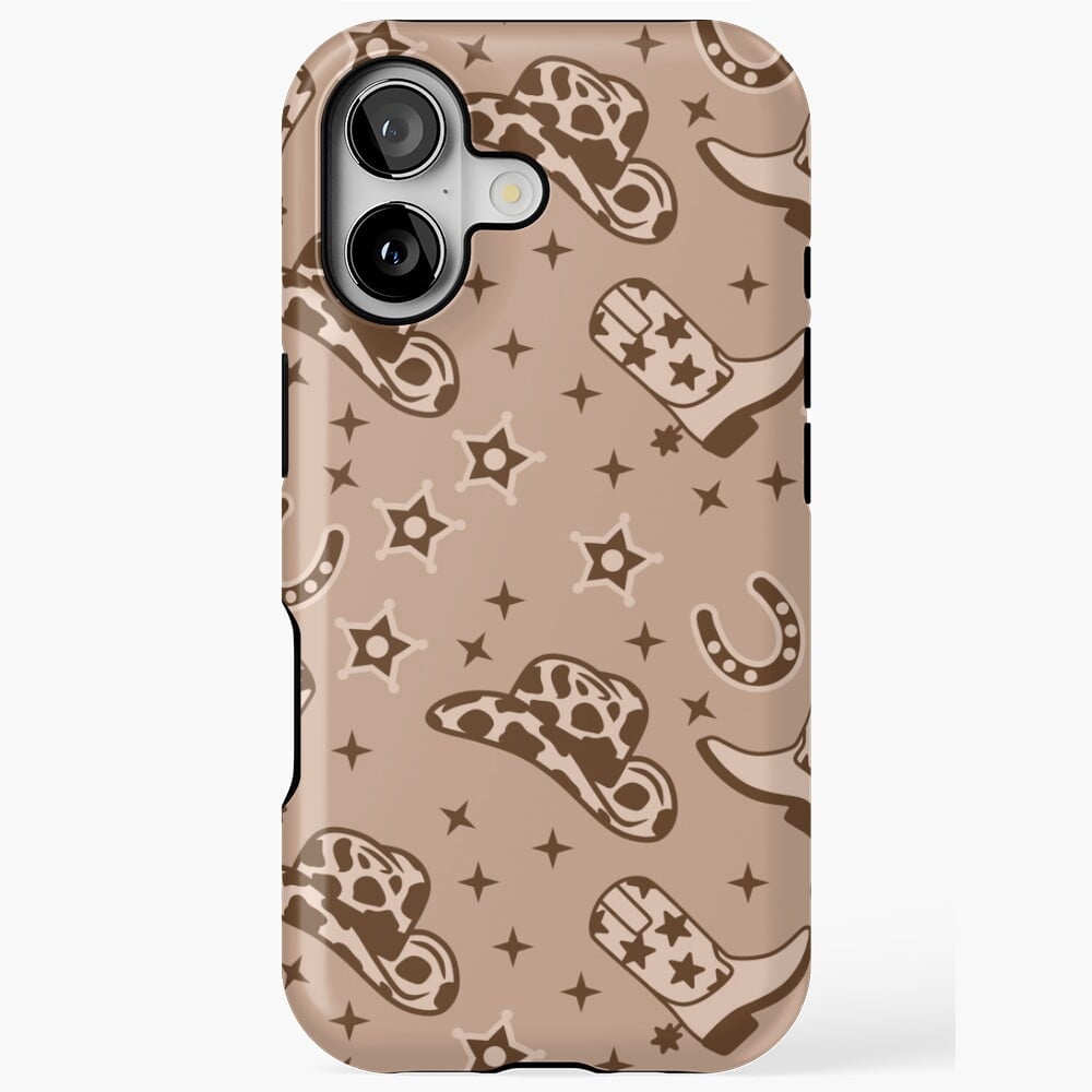 Brown Rodeo Cowgirl Hats Boots Western Pattern X2213 Phone Case ...