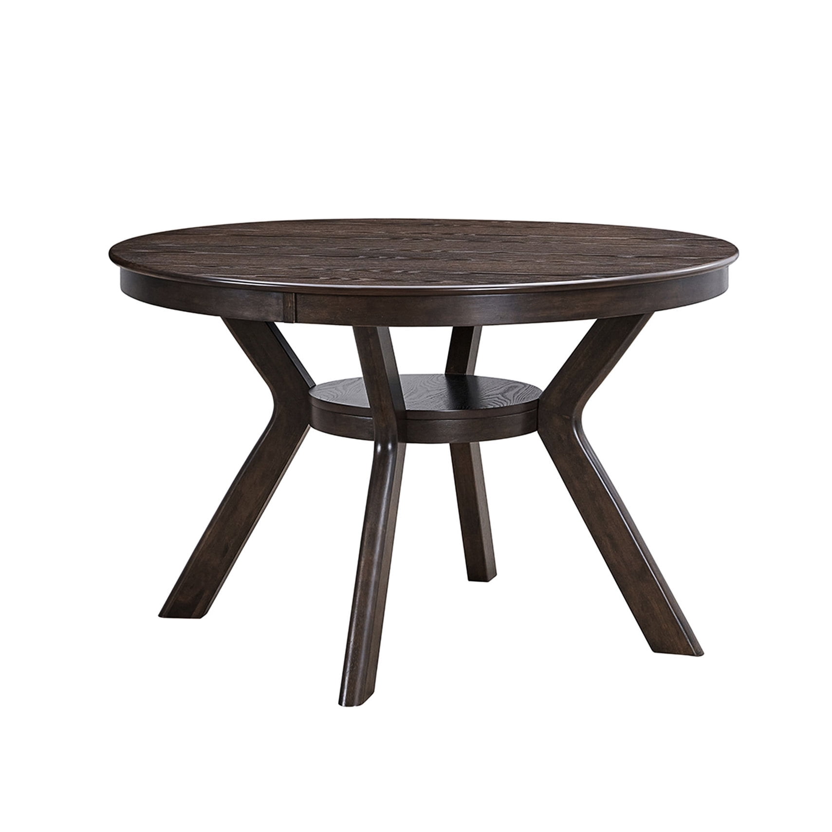 Brown Round Dining Table Made of MDF and Rubber Wood | Simple Design ...