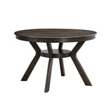 Brown Round Dining Table Made of MDF and Rubber Wood | Simple Design ...