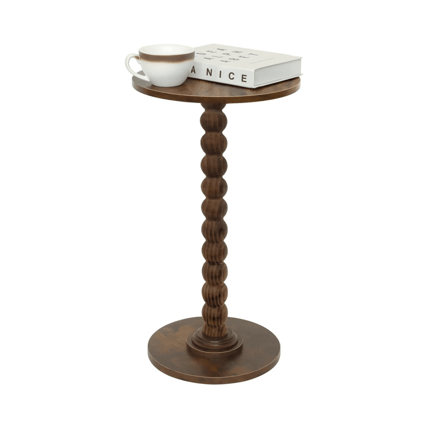 Brown Round Side Table, Small Drink Table for Small Spaces - Walmart.com