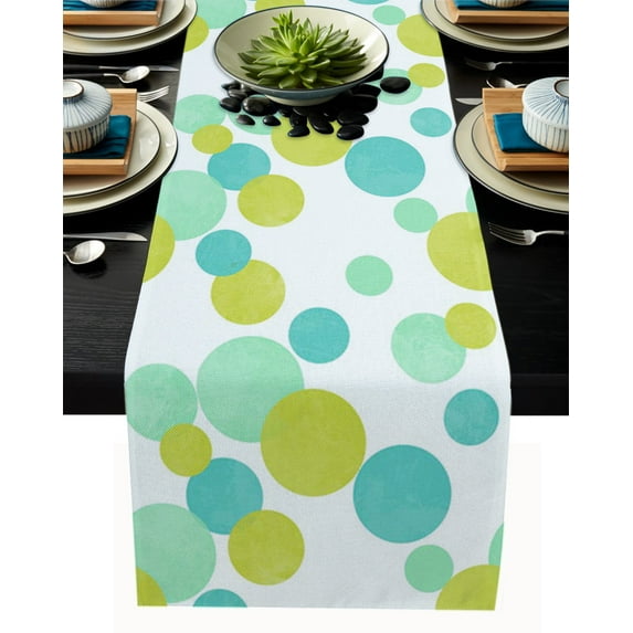 Brown Round Wood Grain Table Runner Wedding Party Champagne Table ...