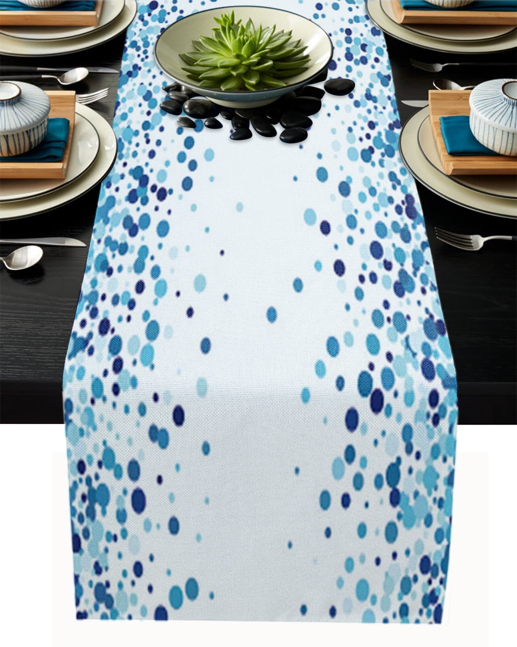 Brown Round Wood Grain Table Runner Wedding Party Champagne Table ...