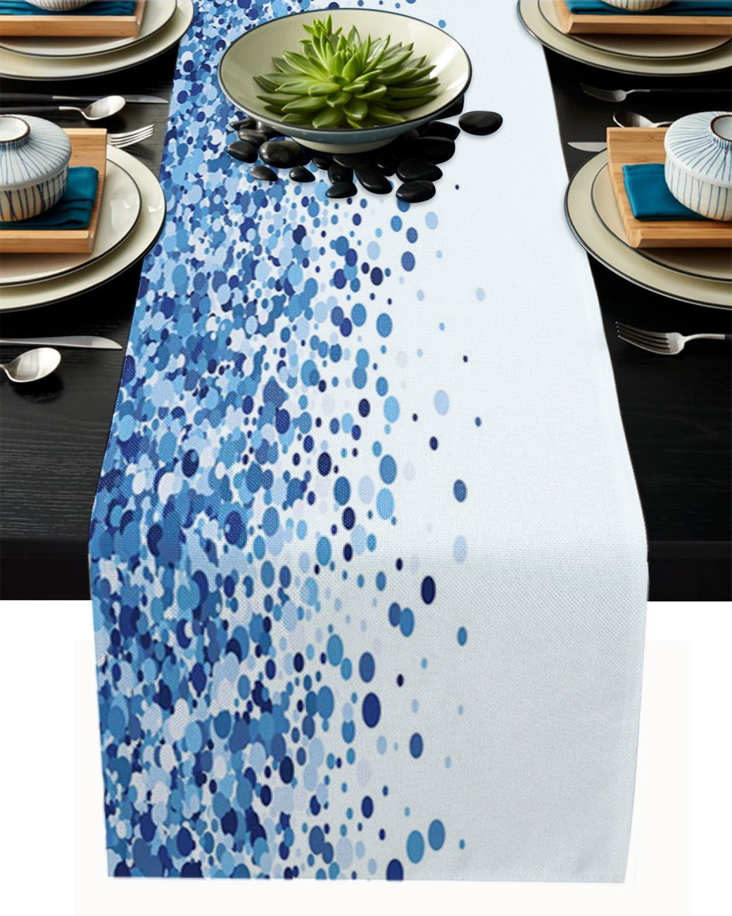 Brown Round Wood Grain Table Runner Wedding Party Champagne Table ...