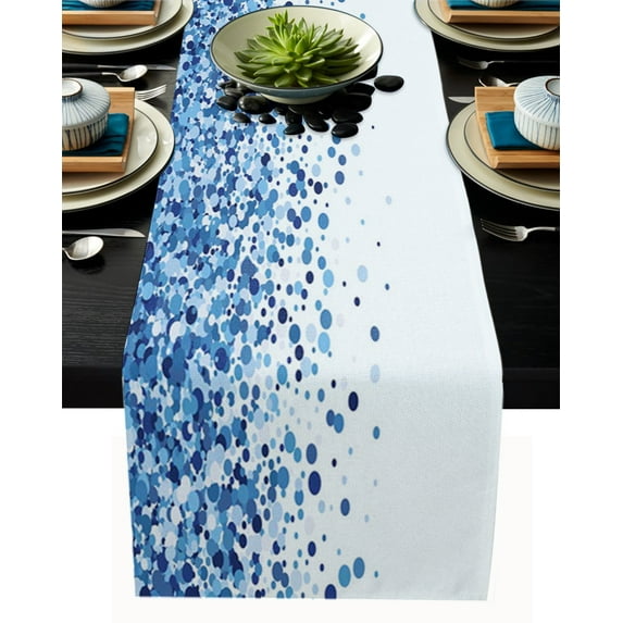 Brown Round Wood Grain Table Runner Wedding Party Champagne Table ...