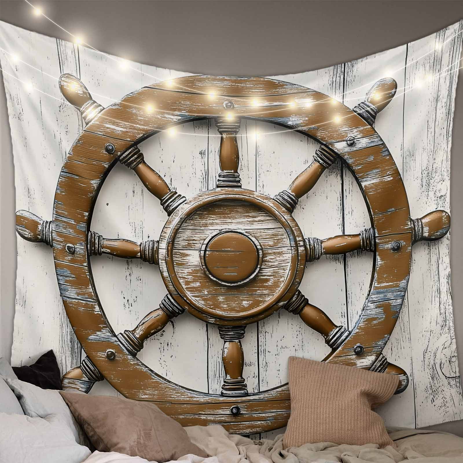 Brown Rudder Coastal Small Tapestry for Bedroom Wall Hanging Tapestry ...