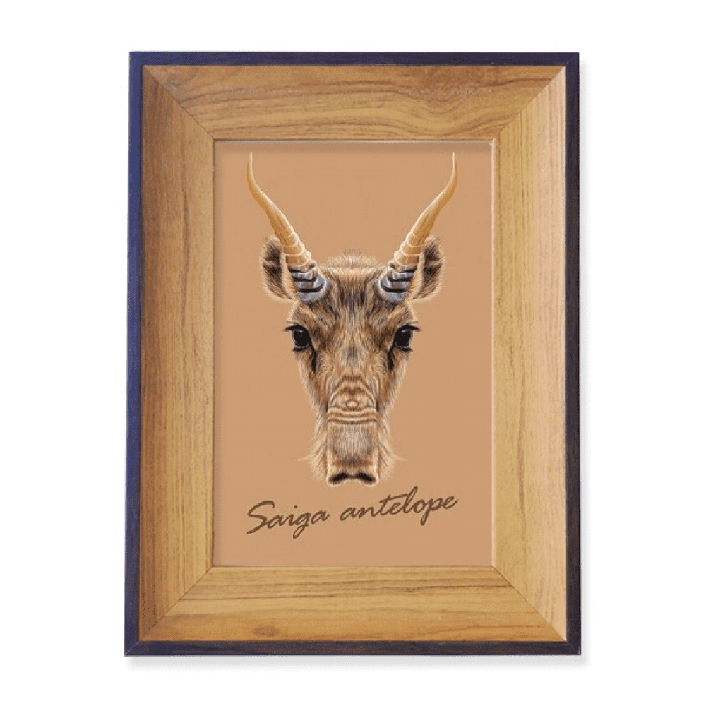 Brown Saiga Antelope Animal Photo Frame Exhibition Display Art Desktop ...