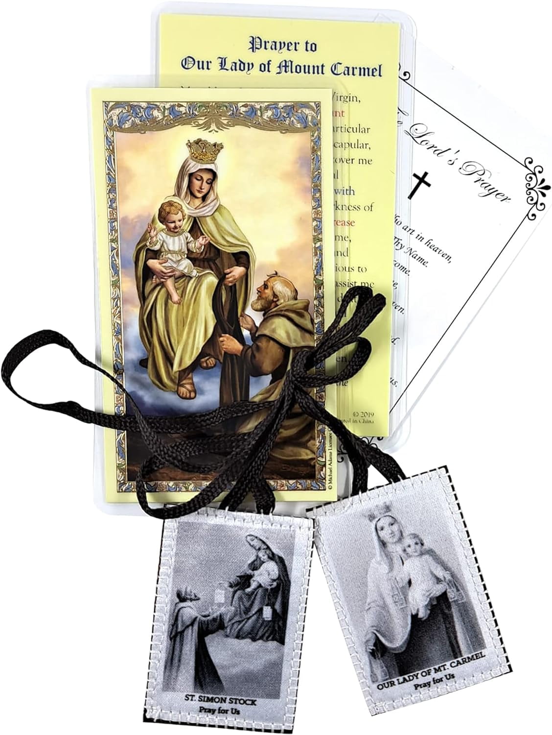 Brown Scapular Of Our Lady Of Mount Carmel with Our Lady of Mount ...