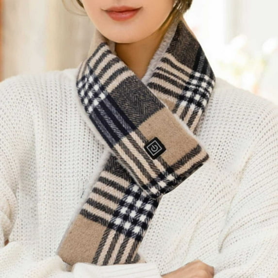Brown Scarf for Women Cold Winter Smart Heating Neck Shoulder Scarf ...