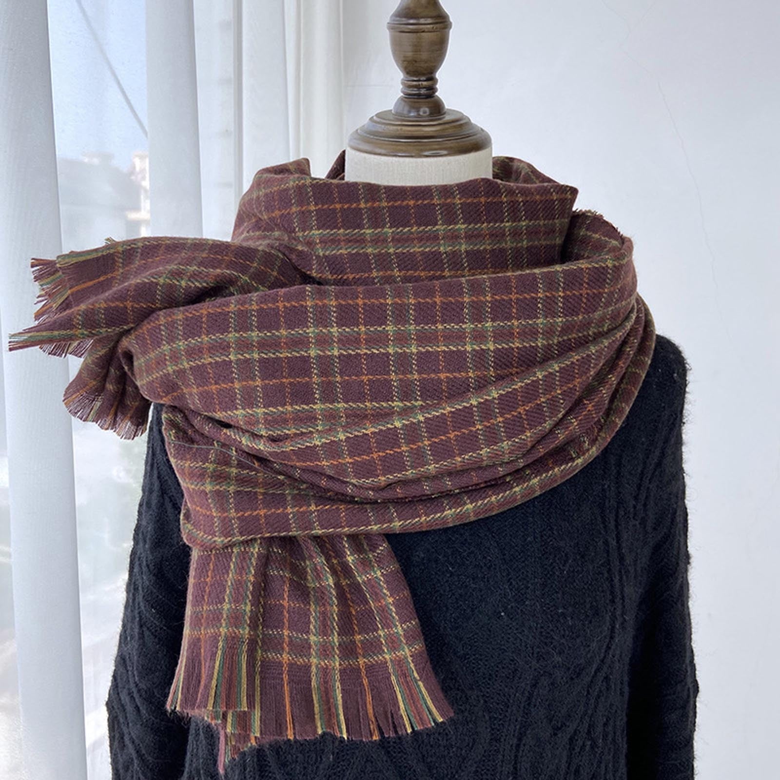 Brown Scarf Women Fall Winter Scarf Classic Scarf Warm Soft Large ...