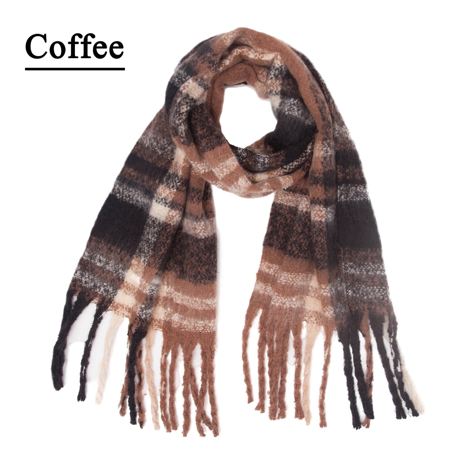 Brown Scarf for Women Thermal Scarf for Women Fall Winter Scarf Classic ...