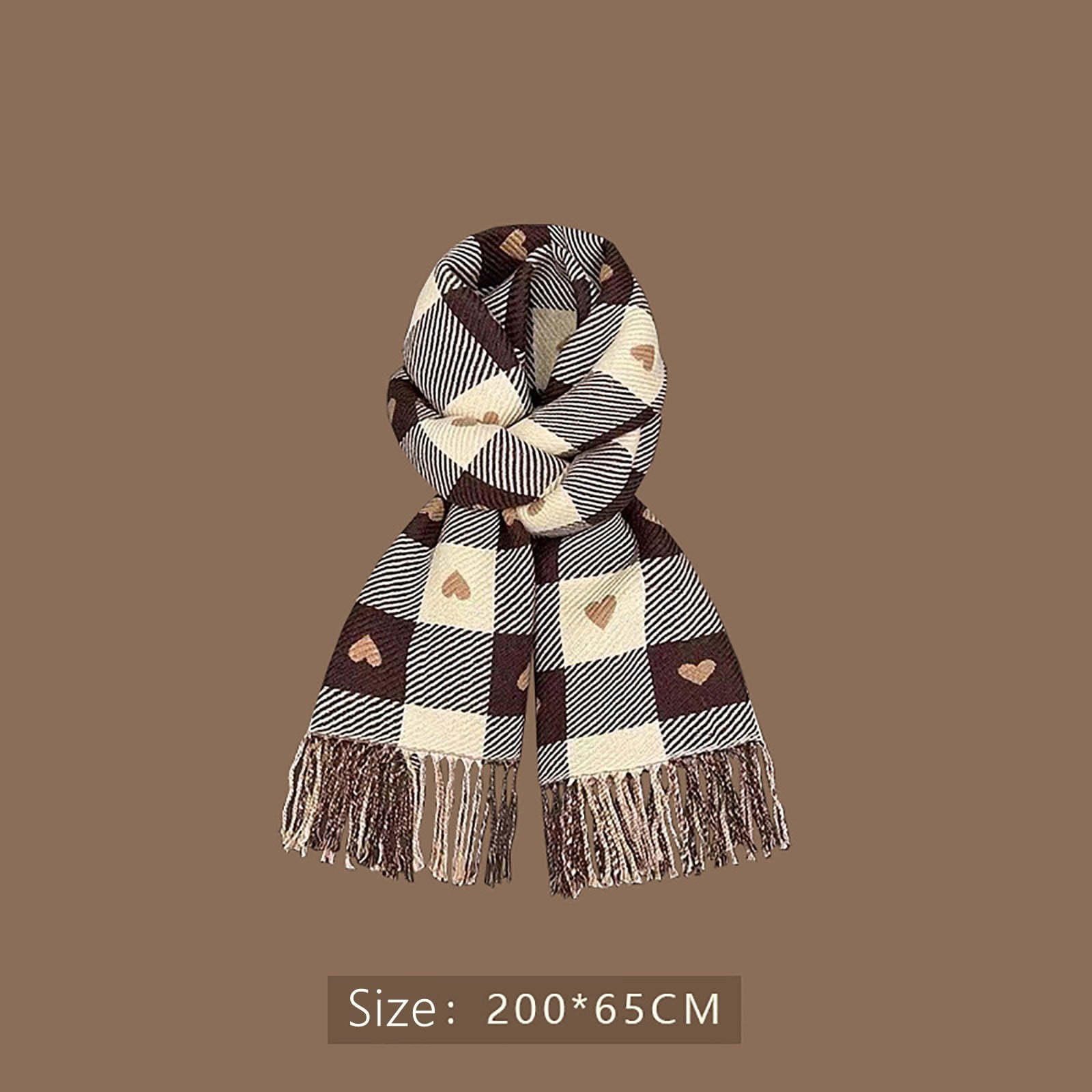 Brown Scarf Women's Super Soft Outdoor Fashion Casual Versatile ...