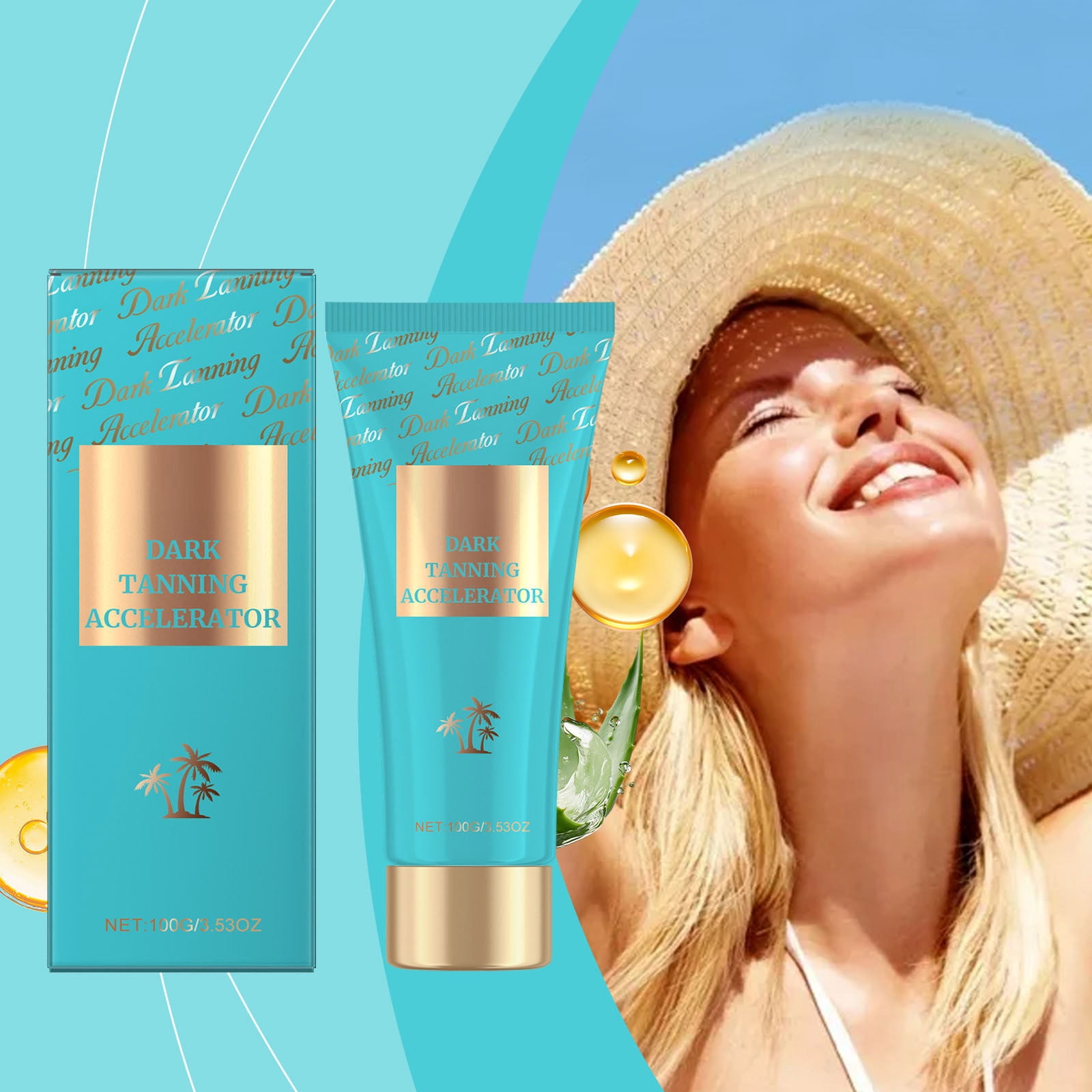 Brown Self Tanning Gel 100g, Moisturizing Tanning Gel with Carrot ...