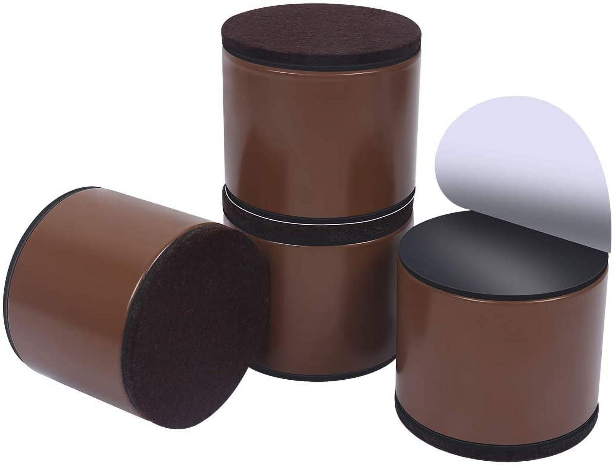 Brown Set of 4 Lift Furniture Riser Solid Steel Bed Raiser, Adds 2 ...