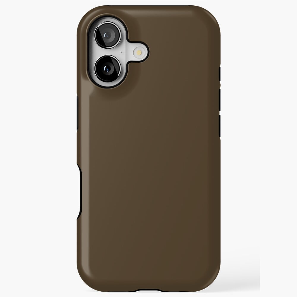 Brown Shade Neutral Solid Color Block #3 iPhone Case 17 through 11 Pro ...