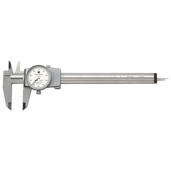 Brown & Sharpe Precision DIAL-CAL Inch Calipers, 6 in, Stainless Steel ...