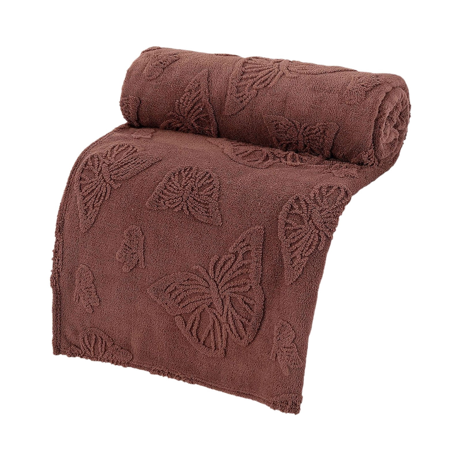 [Brown Shoulder Thickened Jacquard Coral Fleece Blanket 180*200 Cm ...