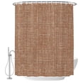 Brown Shower Curtain for Bathroom, Abstract Modern Farmhouse Solid ...
