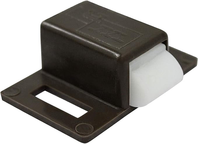 Brown Shower Door Catch - Push to Close Latch/Door Box with Nylon Tip ...