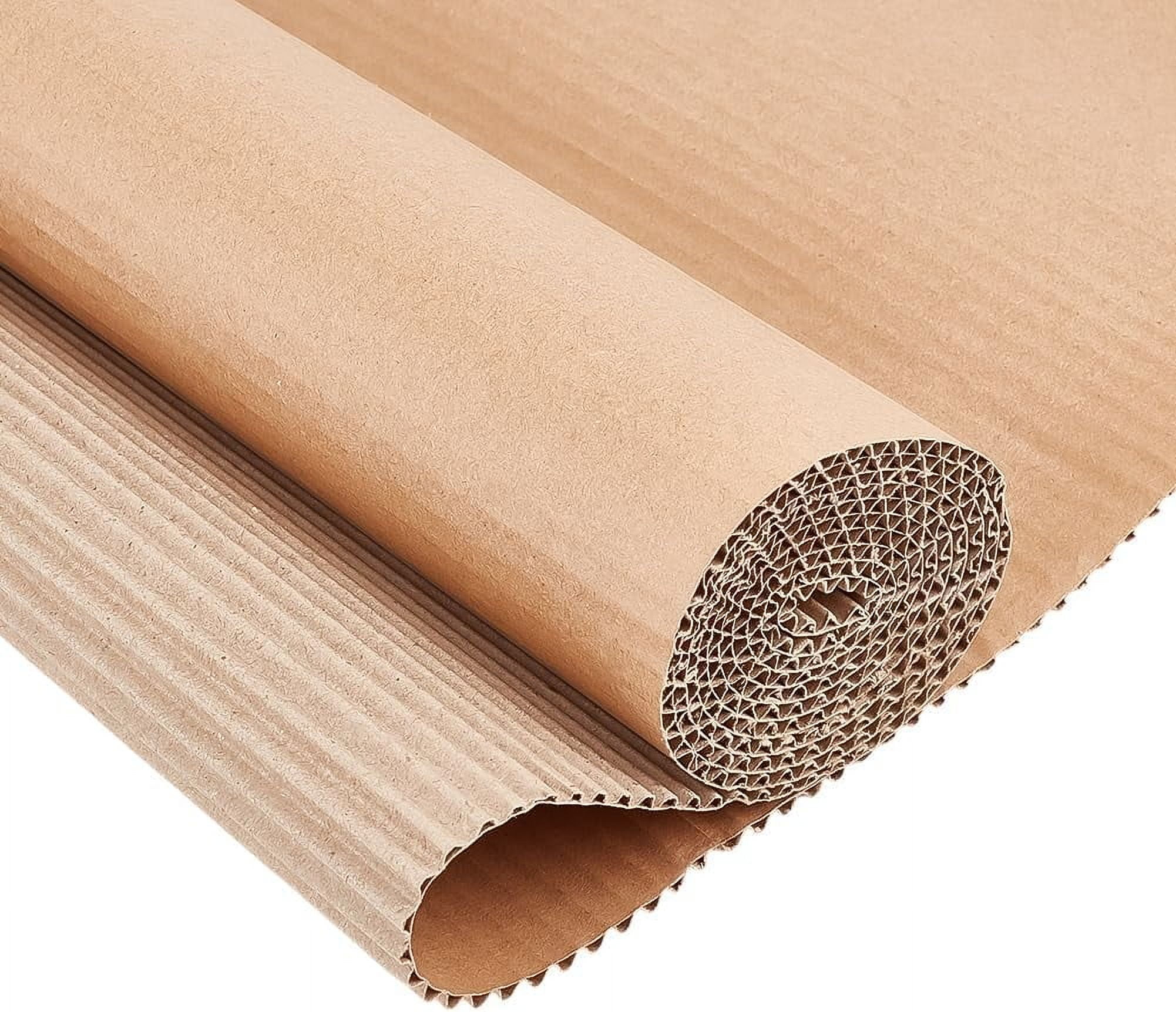 Brown Single Face Corrugated Cardboard Roll 350mm W x 2m L x 2mm Thick ...