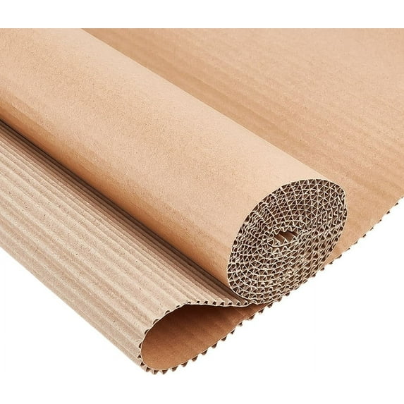 Brown Single Face Corrugated Cardboard Roll 350mm W x 2m L x 2mm Thick ...