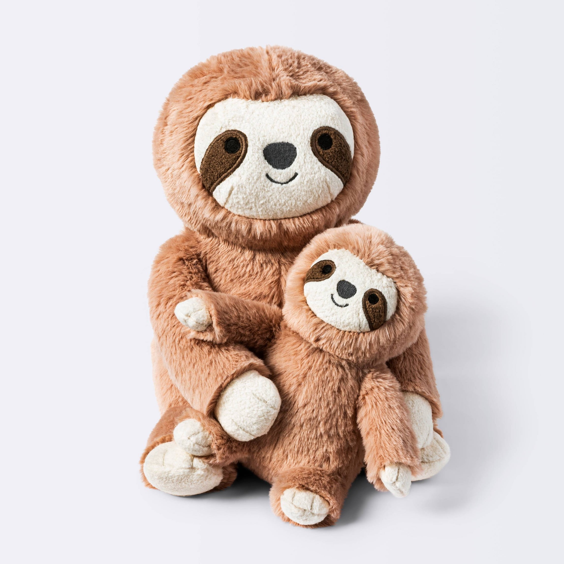 Brown Sloth Plush Animal with Mini Plush - 2pk - Walmart.com