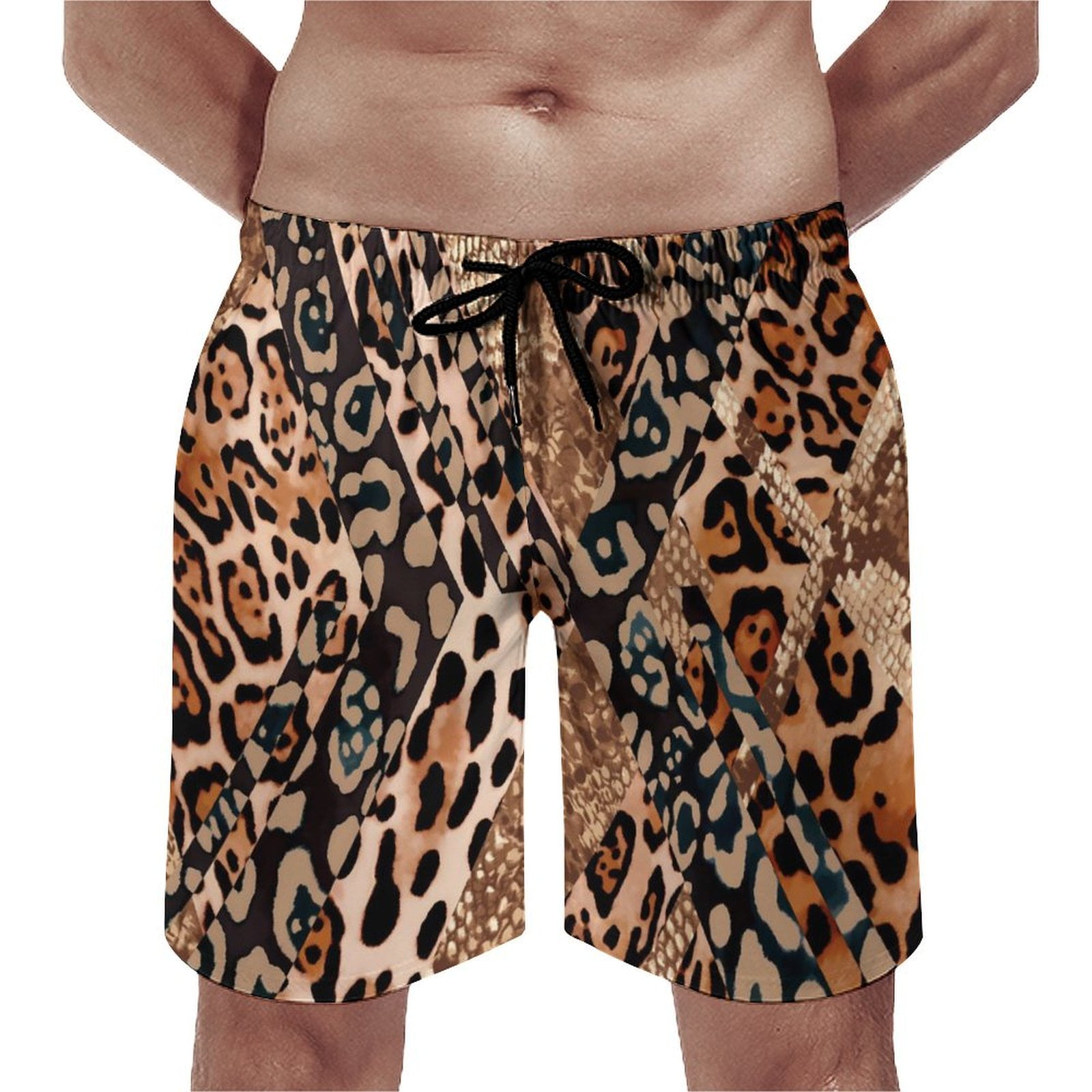 Brown Snake Board Shorts Summer Animal Print Casual Board Short Pants ...