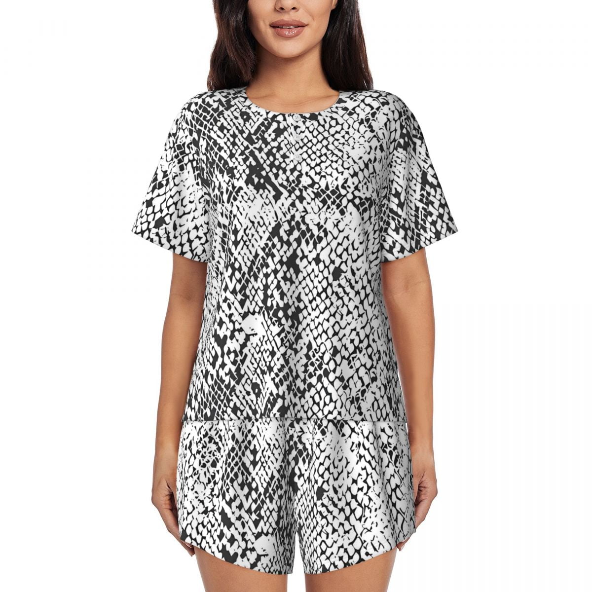 Brown Snake Pajamas Female vintage print Funny Home Suit Daily Short ...