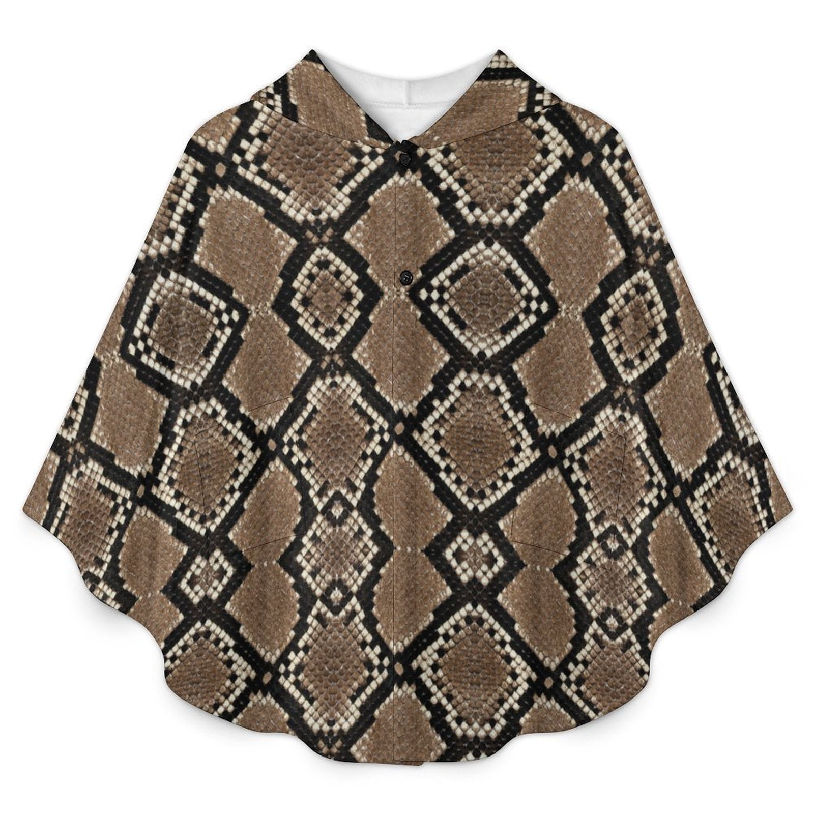Brown Snake Pattern Blanket Oversized Wearable Hooded Blanket Warm ...