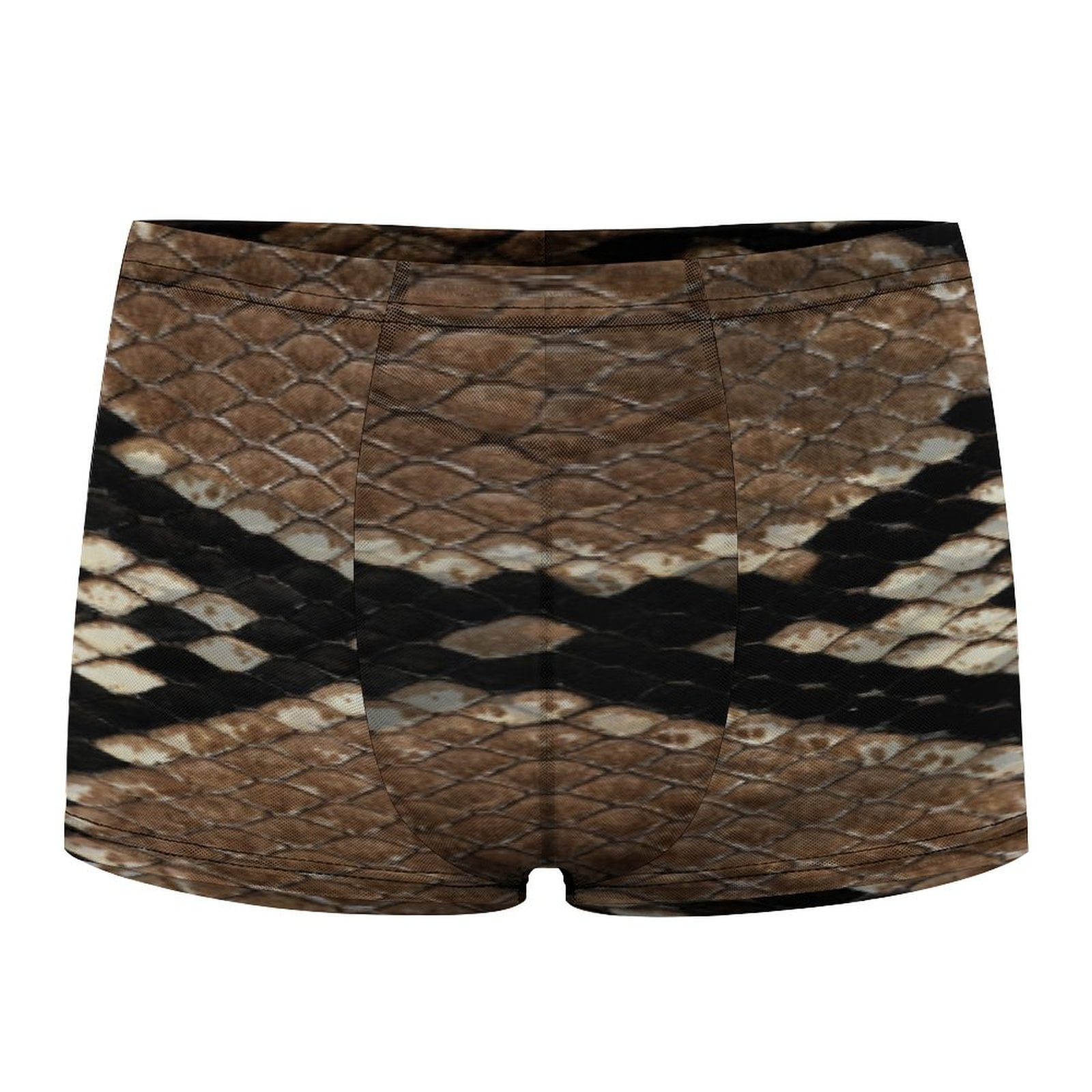 Brown Snake Pattern Men's Mesh Boxer Briefs Cooling Breathable Sports ...