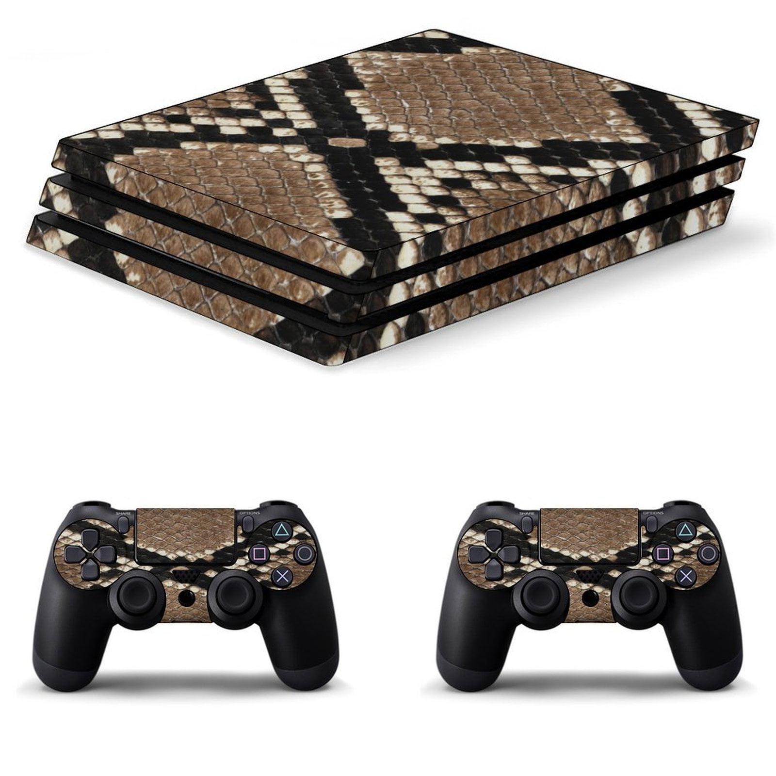 Brown Snake Pattern PS4/PS4 Pro/PS4 Slim Skin Sticker For Console And ...