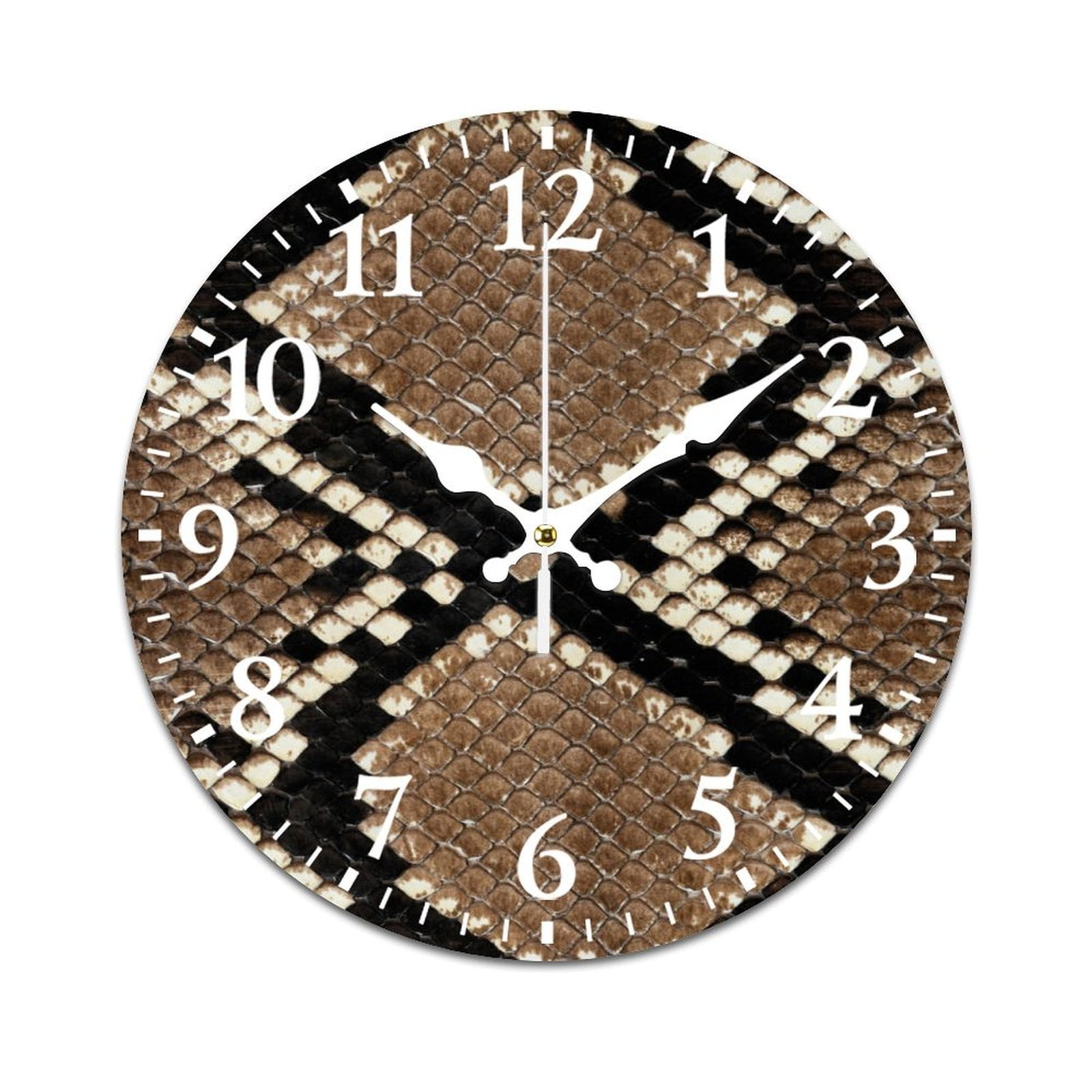 Brown Snake Pattern Wall Clock Modern Design Clocks Wall Hanging Home ...