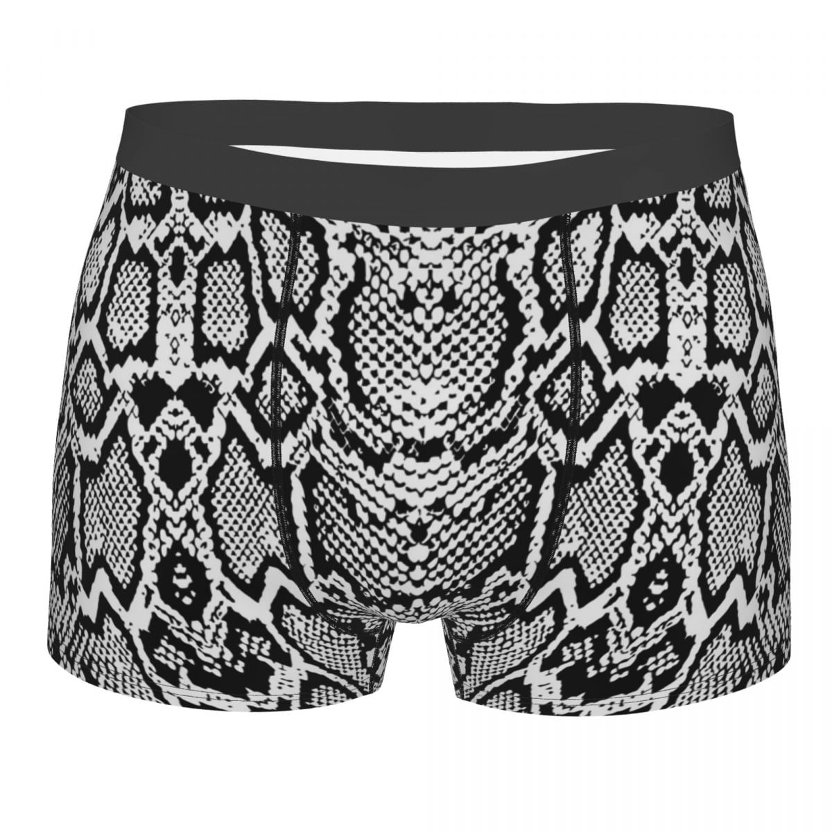 Brown Snake Print Underwear Men Stretch Animal Texture Snake Boxer ...