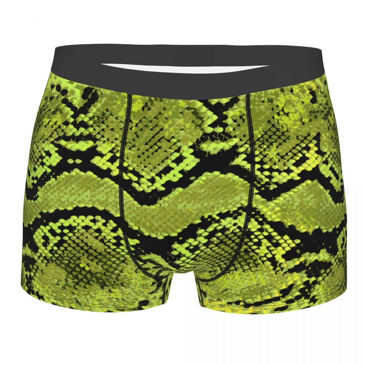 Brown Snake Print Underwear Men Stretch Animal Texture Snakeskin Boxer ...