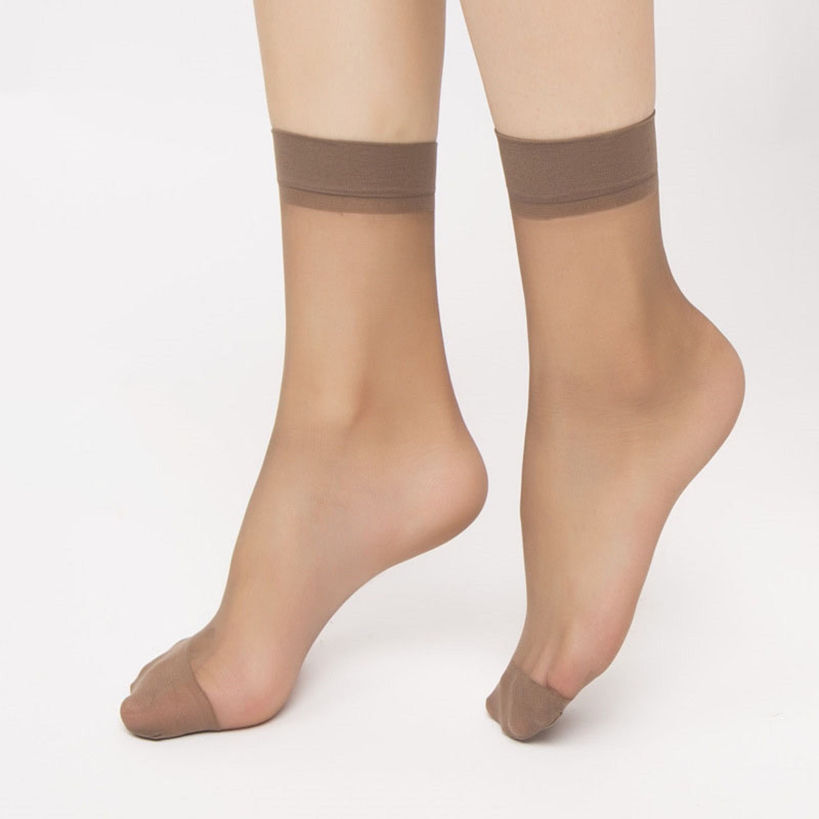 Brown Socks Ladies Ultra Thin Anti Hook Wear Transparent Flesh Colored ...