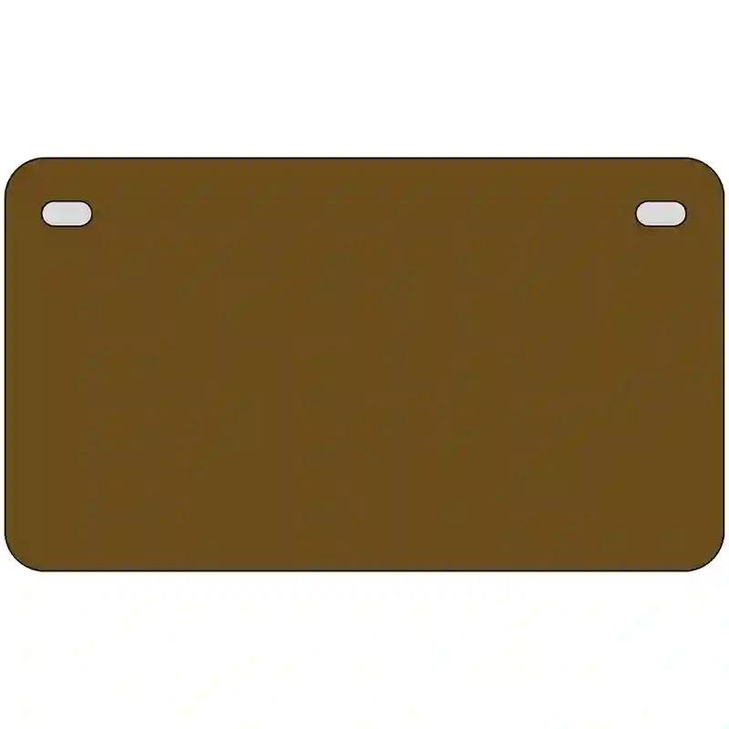 Brown Solid Metal Novelty License Plate 7" x 4" Motorcycle - Walmart.com