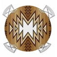 Brown Southwest Round Tablecloth for 36-44 Inch Tables,Fitted Table ...