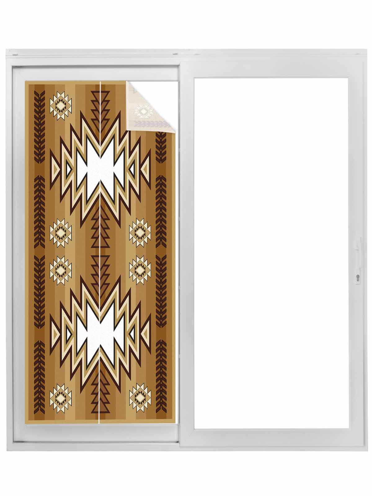 Brown Southwest Window Privacy Film Stained Glass Window Film ...