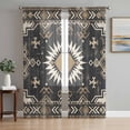 Brown Southwestern Sheer Curtains for Living Room Bedroom Vintage ...