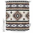 Brown Southwestern Shower Curtain for Bathroom, Native Aztec Ethnic ...