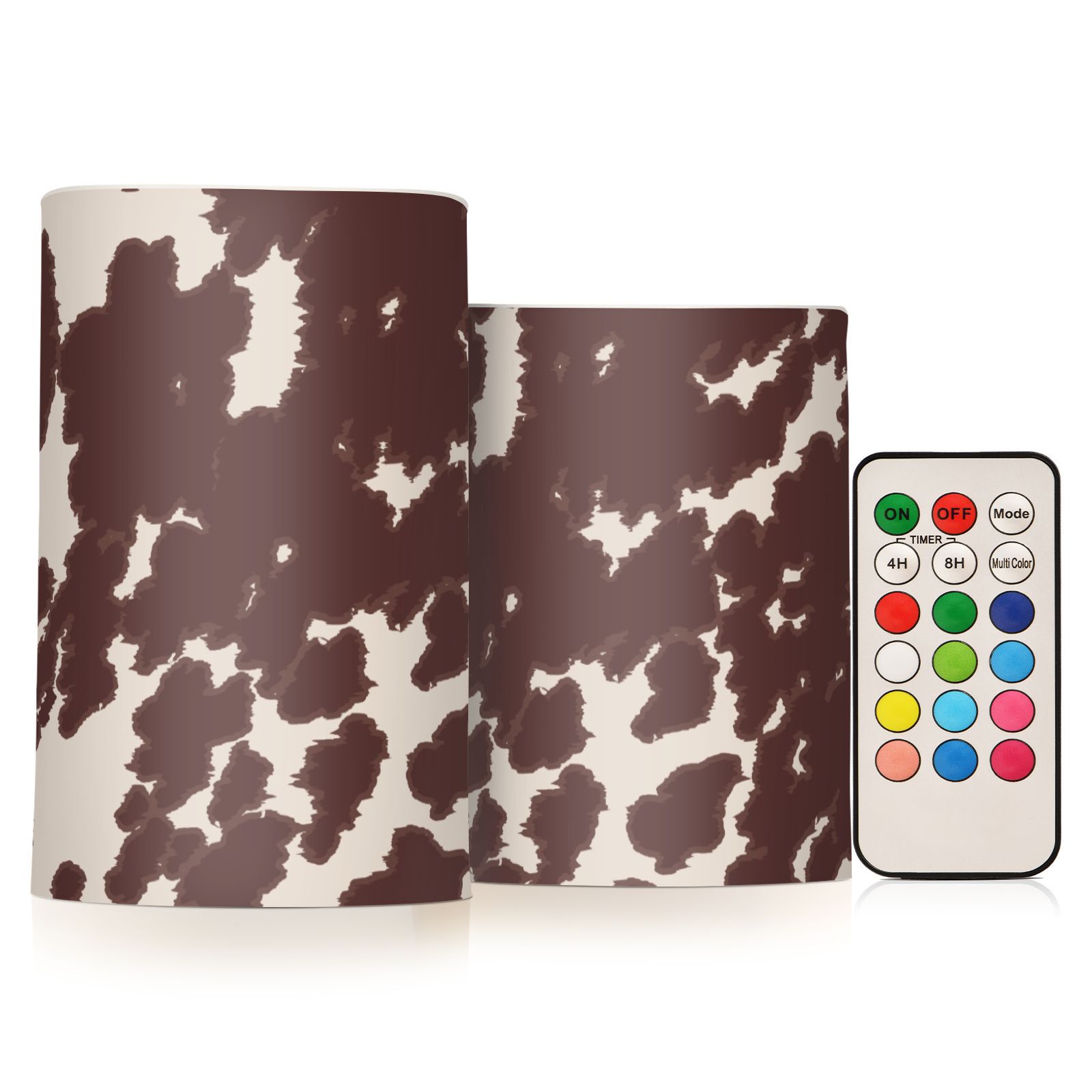 Brown Spots on Beige 2 PCS LED Flickering Flameless Candles with Remote ...