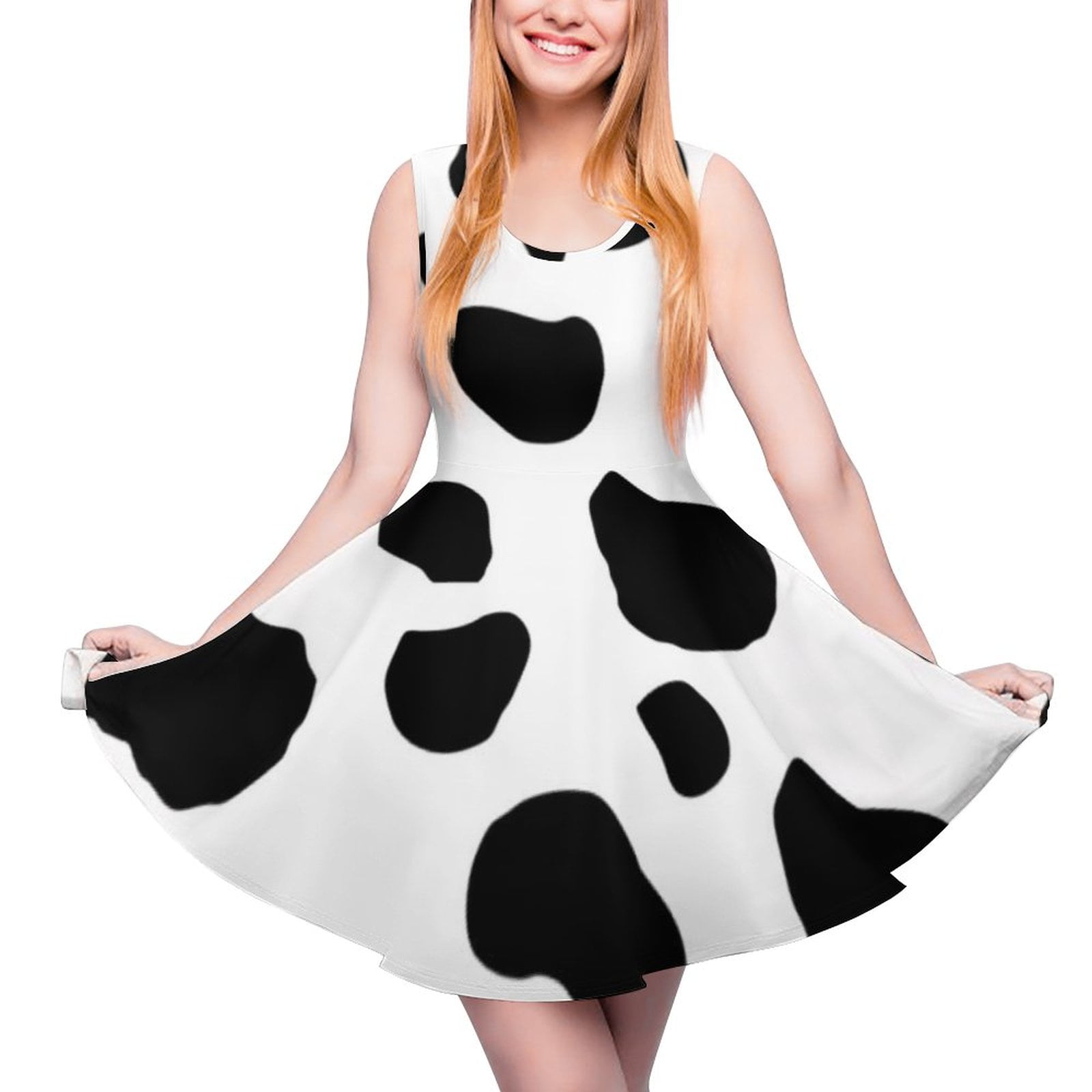 Brown Spots Cow Print Dress Farmer Farm Animals Trendy Cute Dresses ...