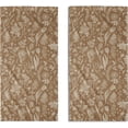 Brown Spring Floral Hand Towels for Bathroom Set of 2 Flower Leaves ...