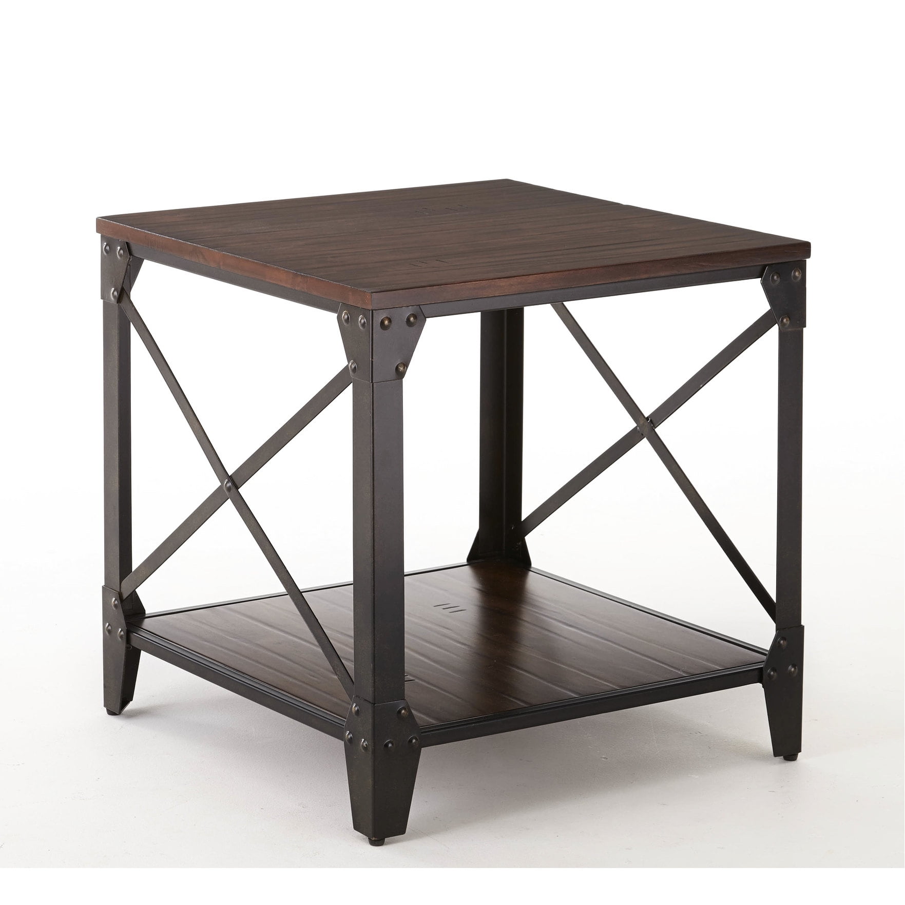 Rustic Cherry Finish / Ideal for Bedroom Use / Exposed Rivets Style End ...